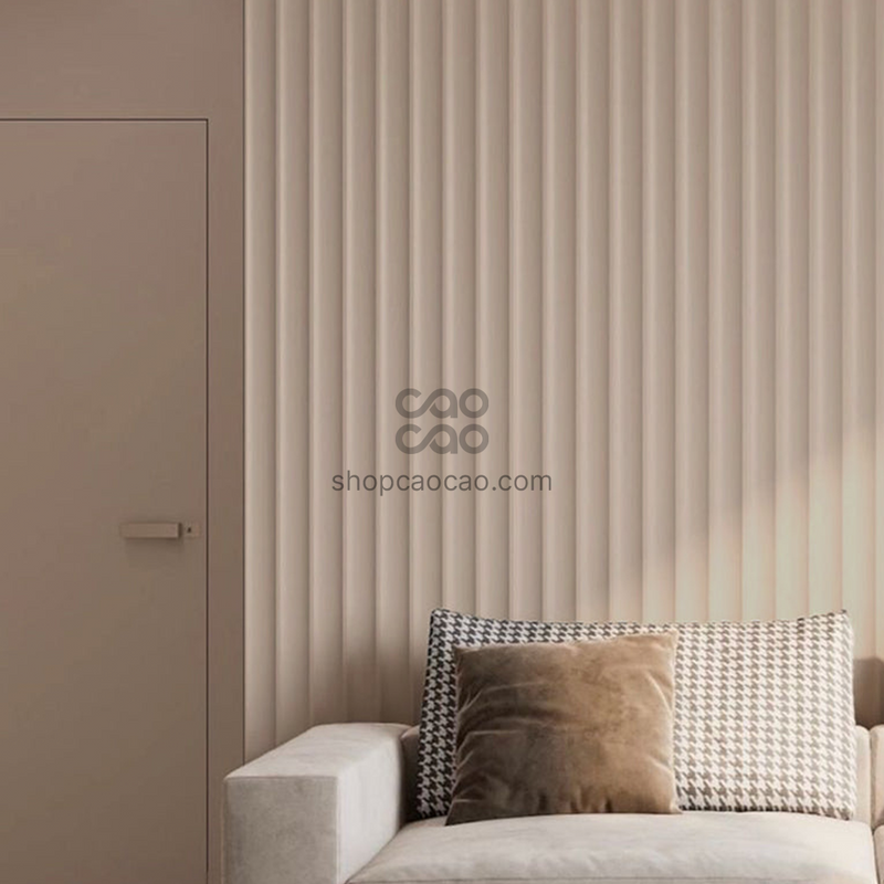 Caja WPC Lambrín Interior Arco Mediano Color Nogal Claro